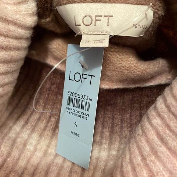 LOFT | Sweaters | Nwt Loft Ombre Turtleneck Ponchoslouchy Sweater ...